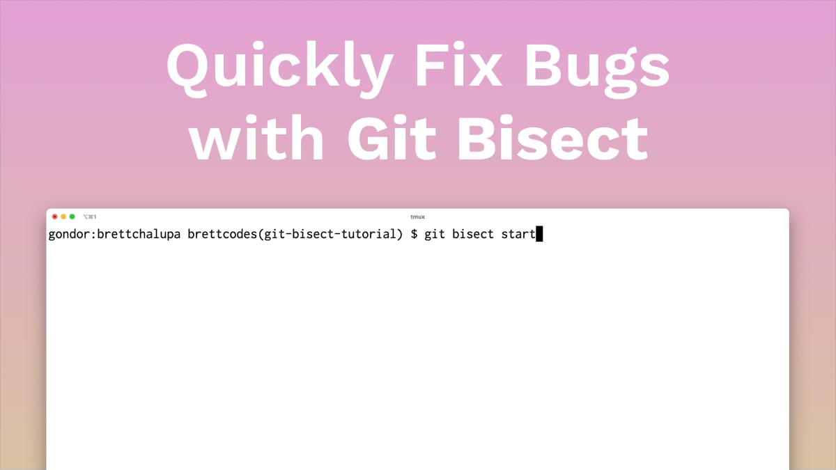 Quickly Fix Bugs with Git Bisect | Brett Codes Quickly Fix Bugs with Git Bisect | Brett Codes